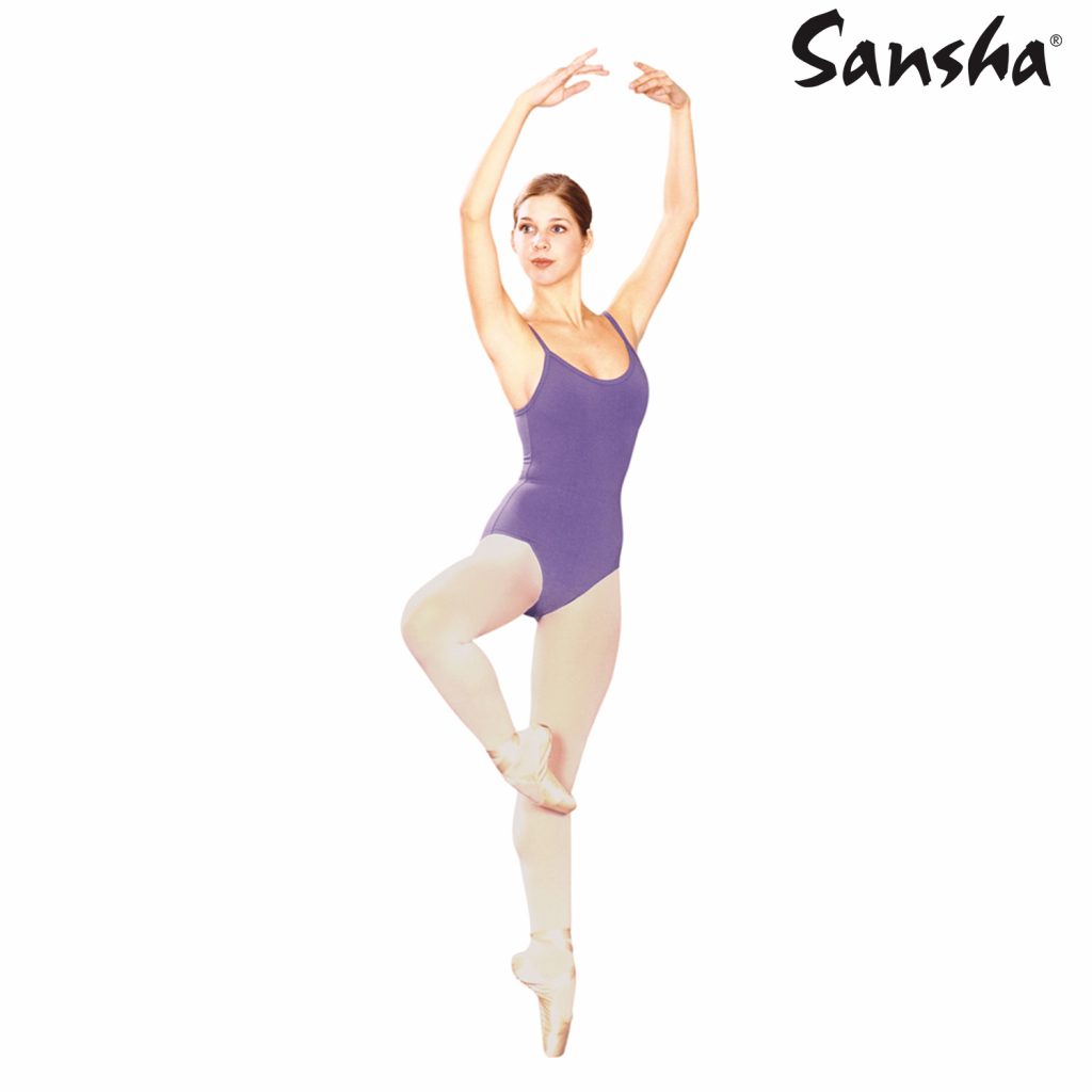 White Camisole Leotard | L1554C SASHA Sansha Women's Sasha Camisole Leotard